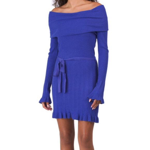 Vertigo | Dresses | Nwt Vertigo Cowl Neck Pleated Skirt Knit Mini Dress ...